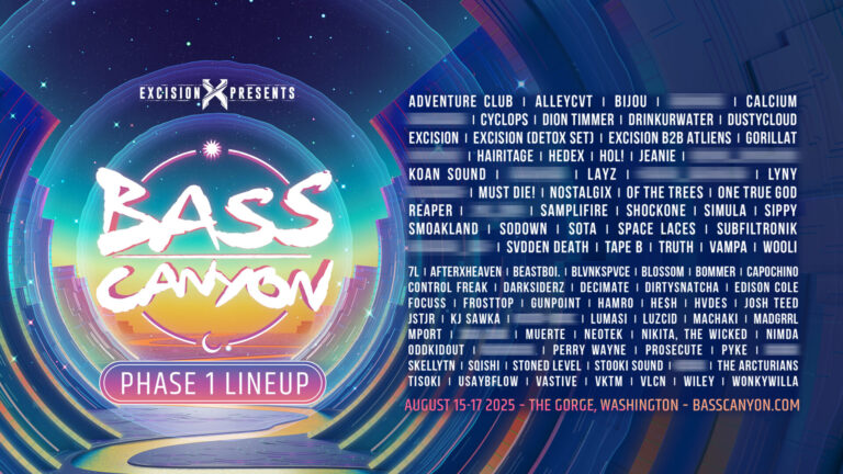 Bass Canyon at The Gorge announces 2025 Phase One lineup