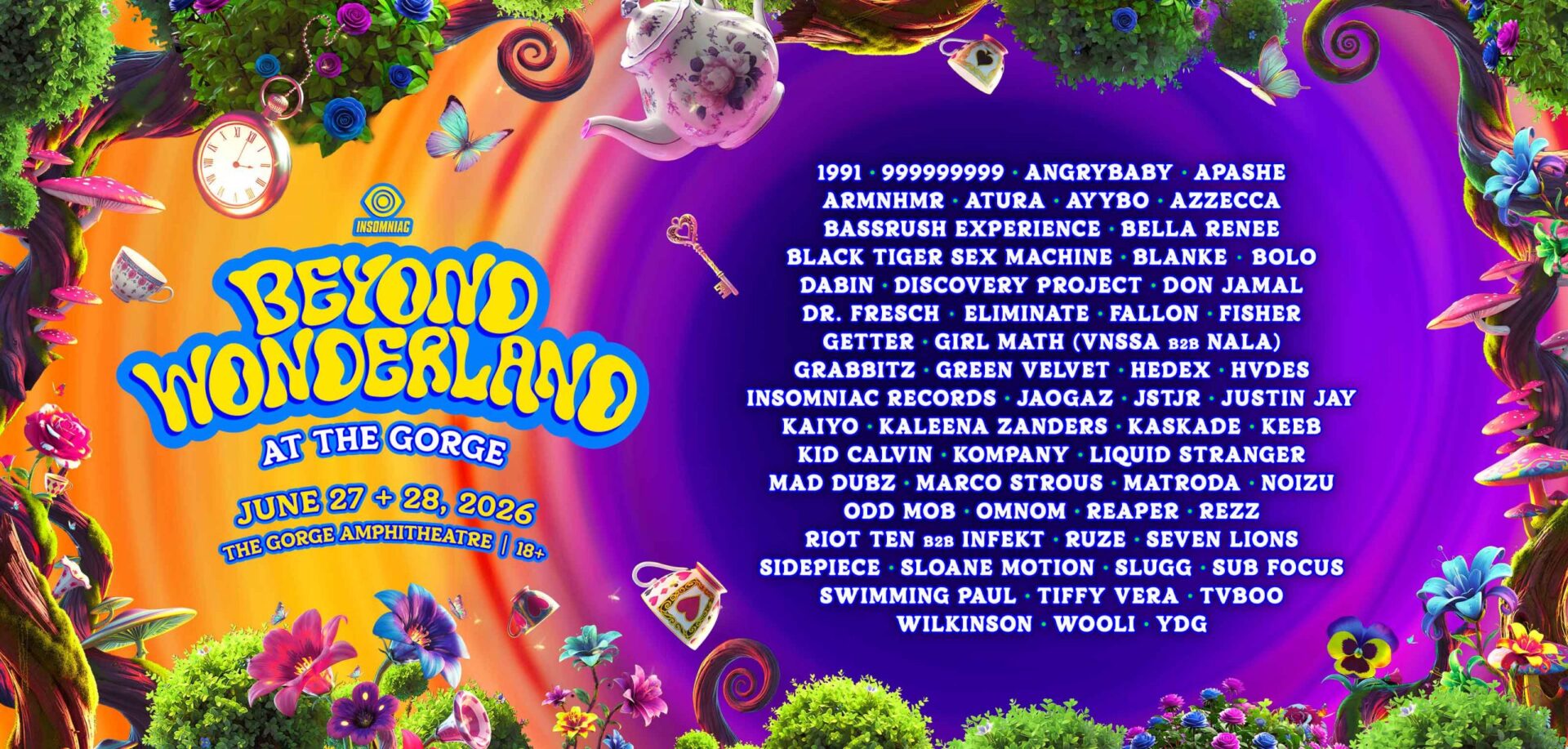 Beyond Wonderland PNW drops 2026 Lineup with Rezz, Fisher, Seven Lions ...